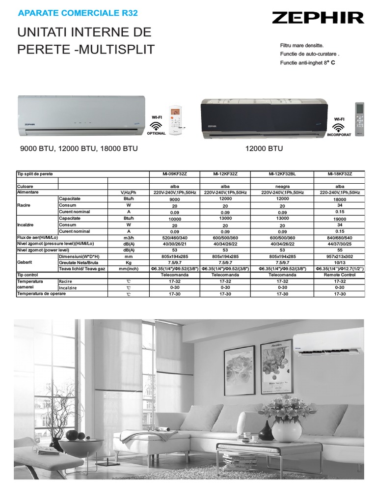 Multi Split Zephir | PDF | Cantidades fisicas | Propiedades termodinámicas.