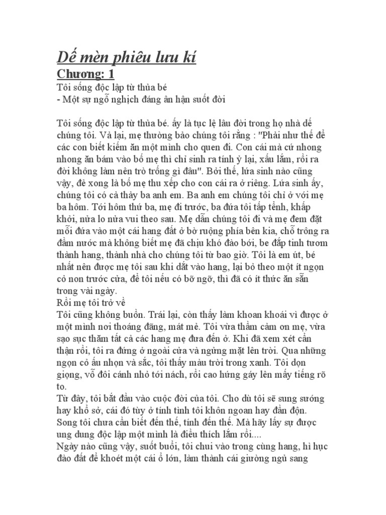 Tailieuxanh de Men Phieu Luu Ki Chuong 1 548 | PDF