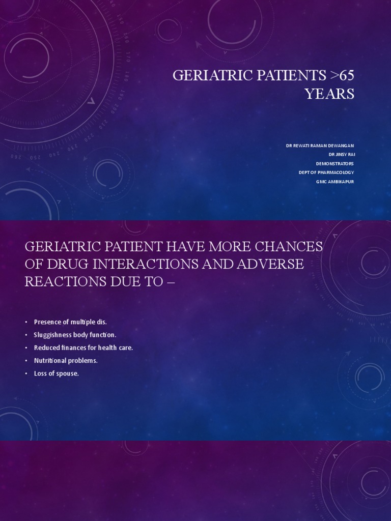Drug Safety in Geriatric Patients | PDF | Wellness