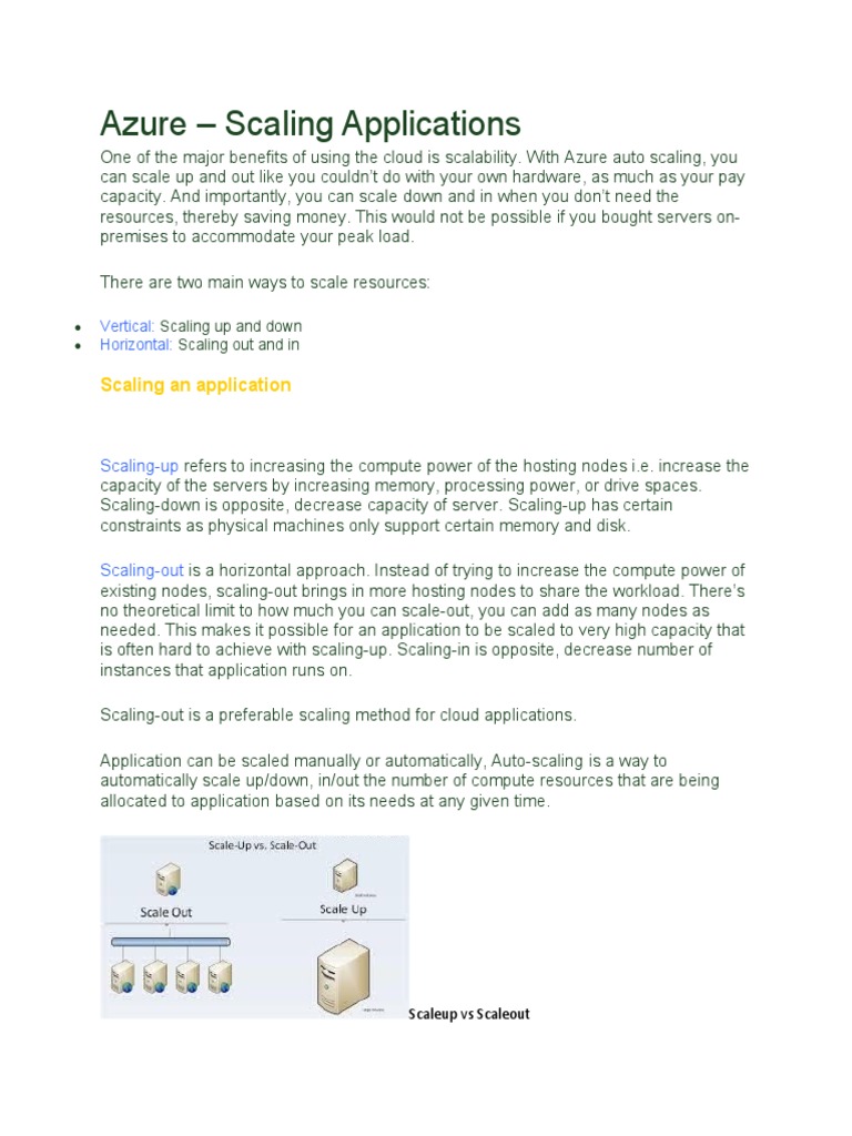 Azure Application Scaling | PDF | Scalability | Load Balancing (Computing)