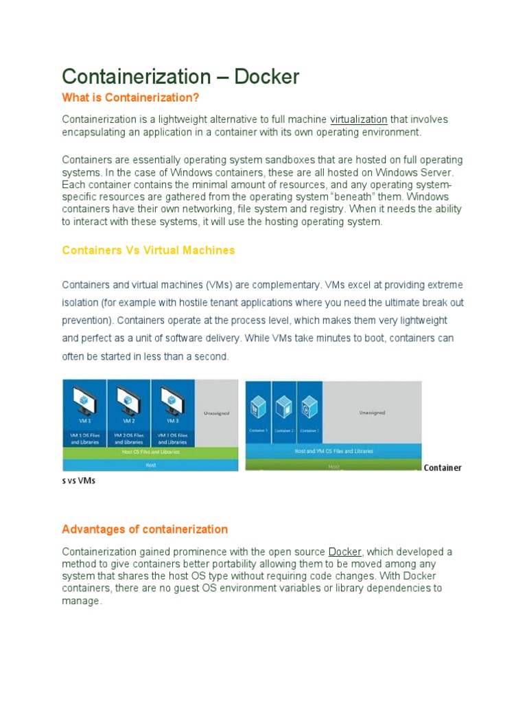 Containerization - Docker | PDF | Operating System | Virtual Machine