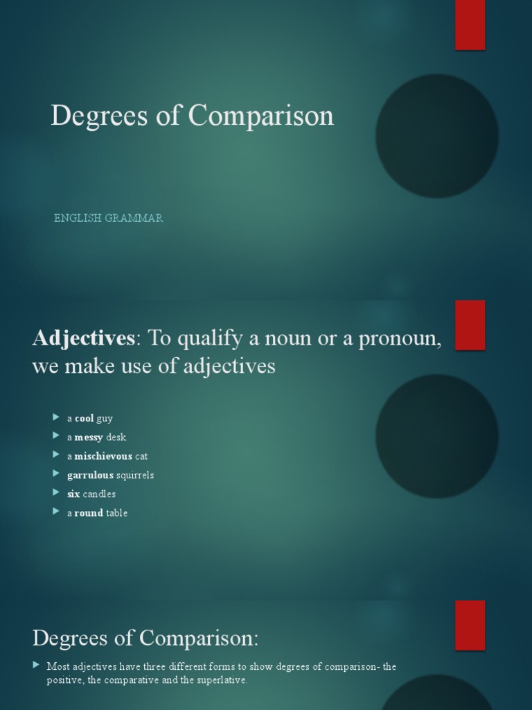 Degrees of Comparison GR 8 | PDF | Adjective | Language Families