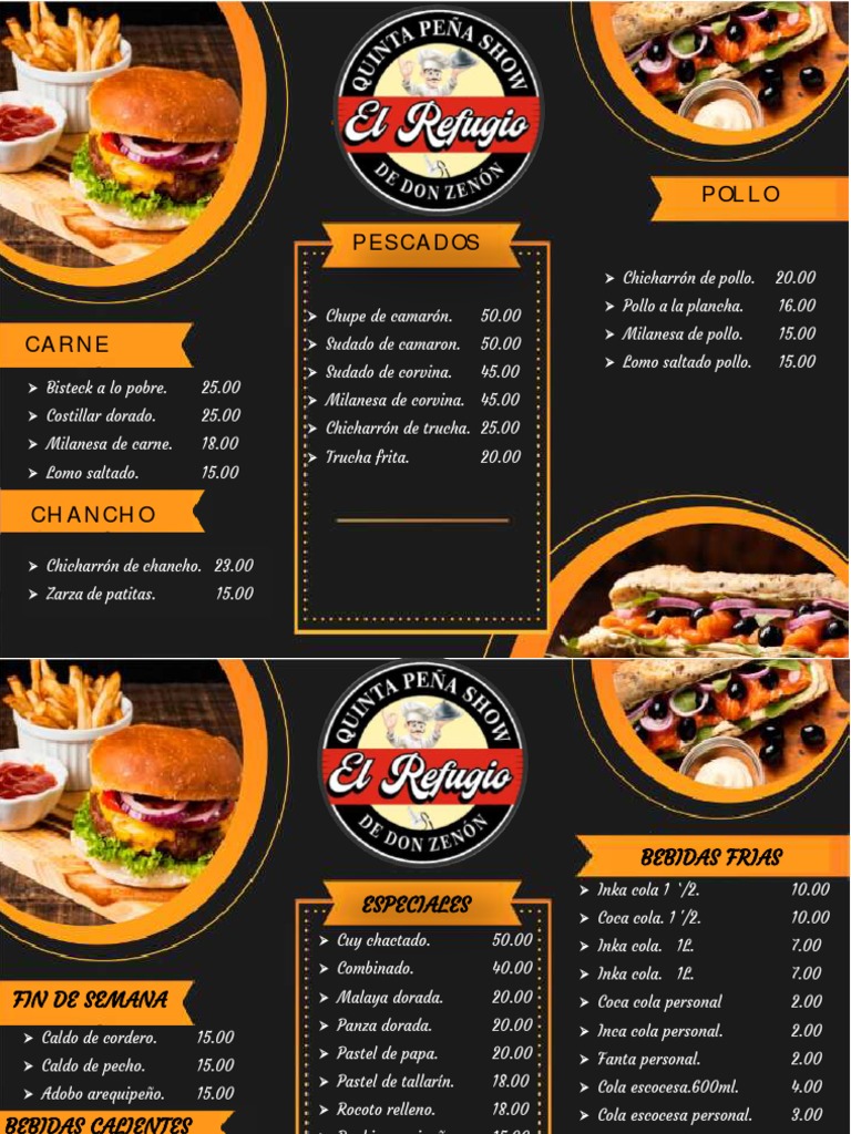 Carta Menus | PDF | Alimentos | Cocina