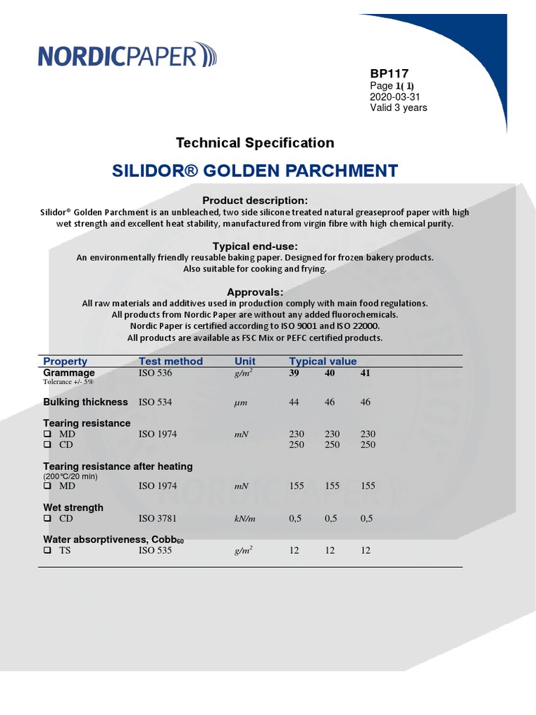 BP117 Silidor Golden Parchment | PDF