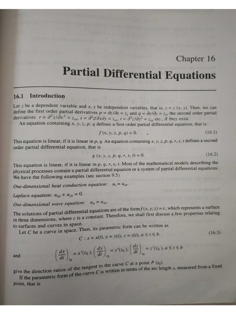 R.K Jain Topic of Partial Differential Equations Unit 4 MTH166 From ...