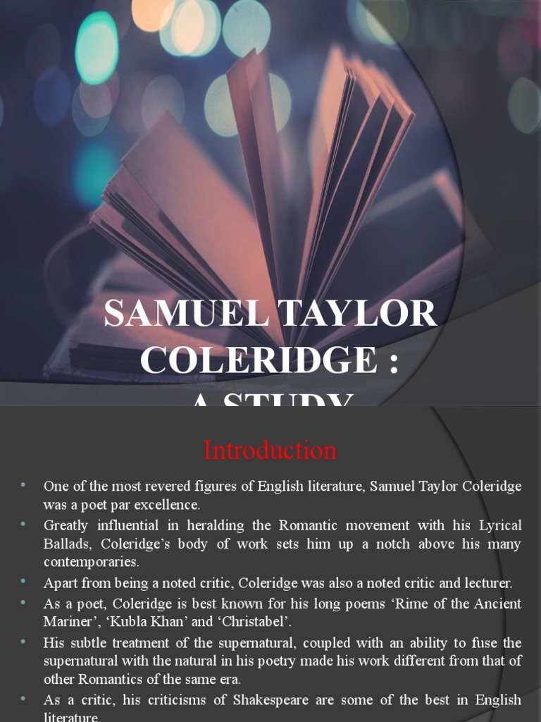 English - Samuel Taylor Coleridge | PDF | Samuel Taylor Coleridge ...