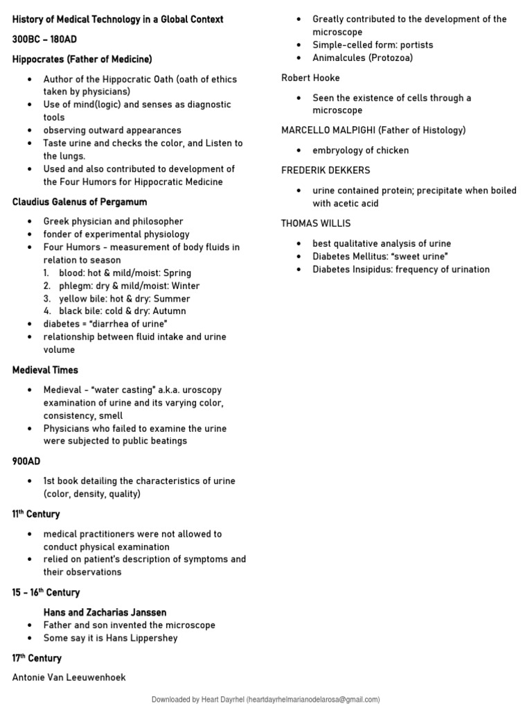 Evolution of Medical Technology Practices | PDF | Pathology | Medicine