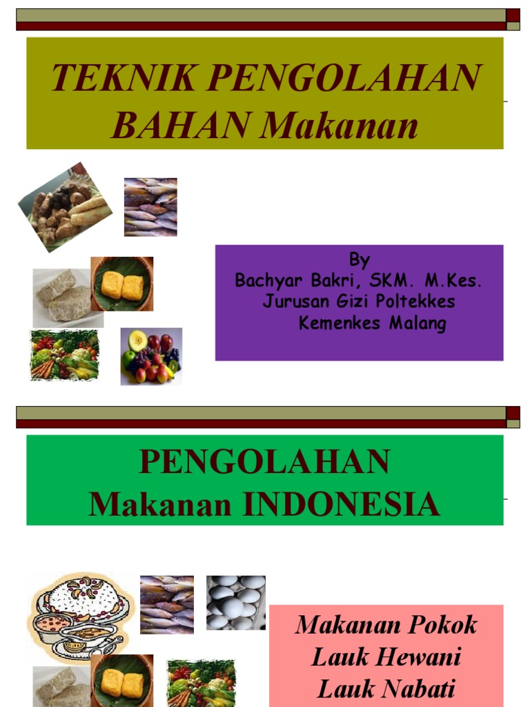 Teknik Pengolahan Makanan Pokok | PDF | Memasak, Makanan, & Anggur