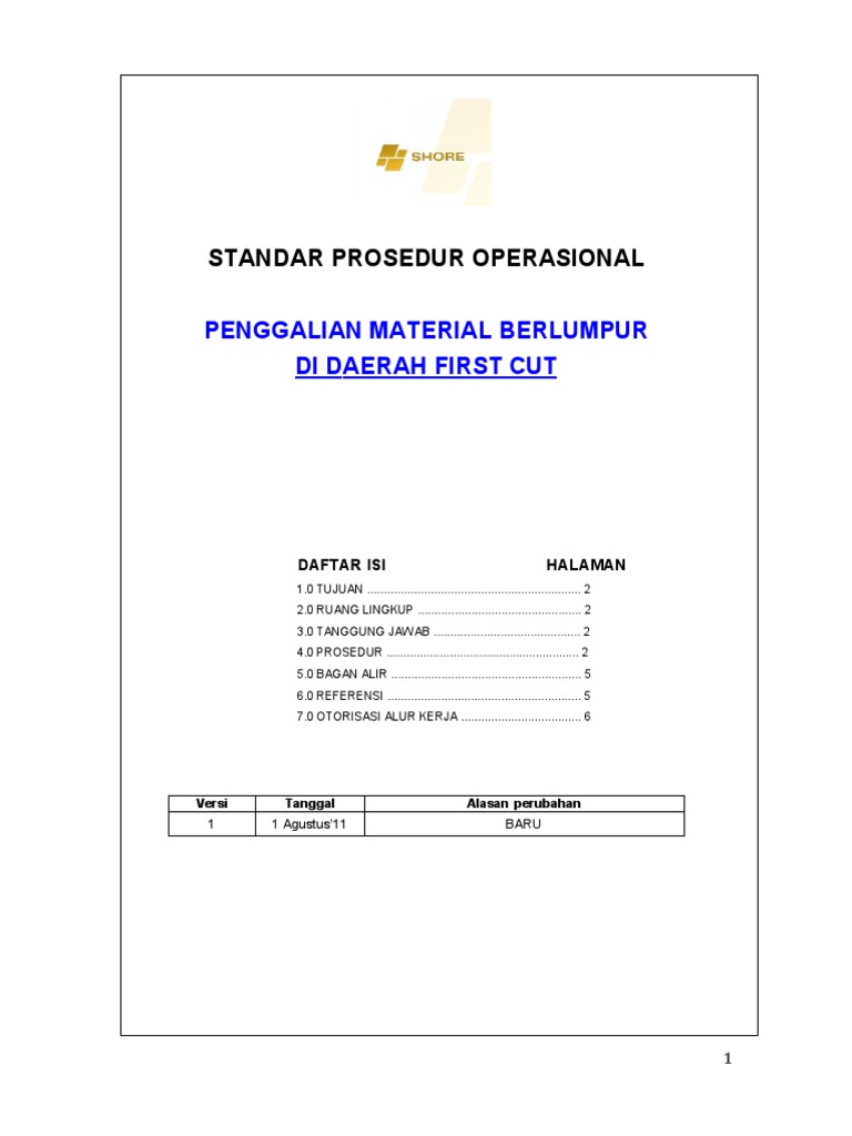 SOP - Penggalian Material Lumpur | PDF