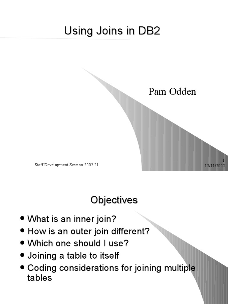 Using Joins in DB2 | Download Free PDF | Information Retrieval | Areas ...