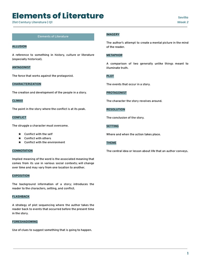 L3 - Elements of Literature | PDF