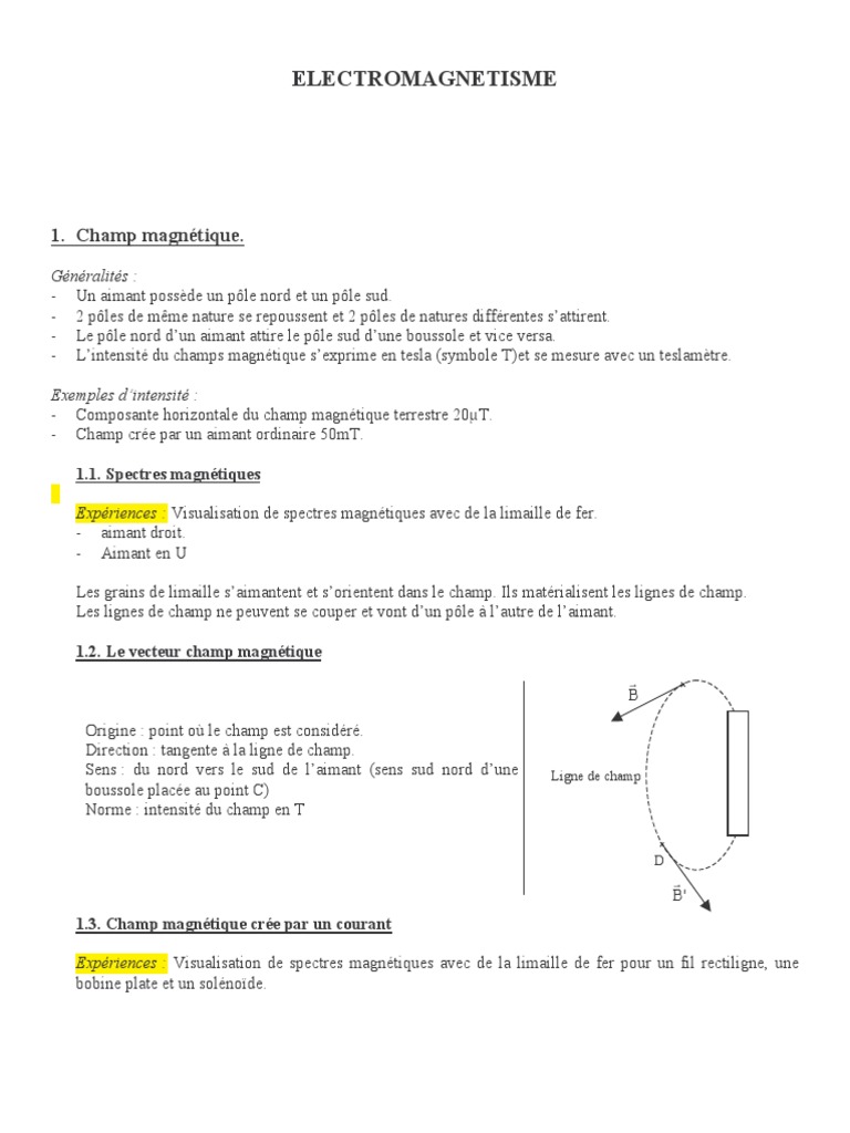 Electromagnetisme | PDF