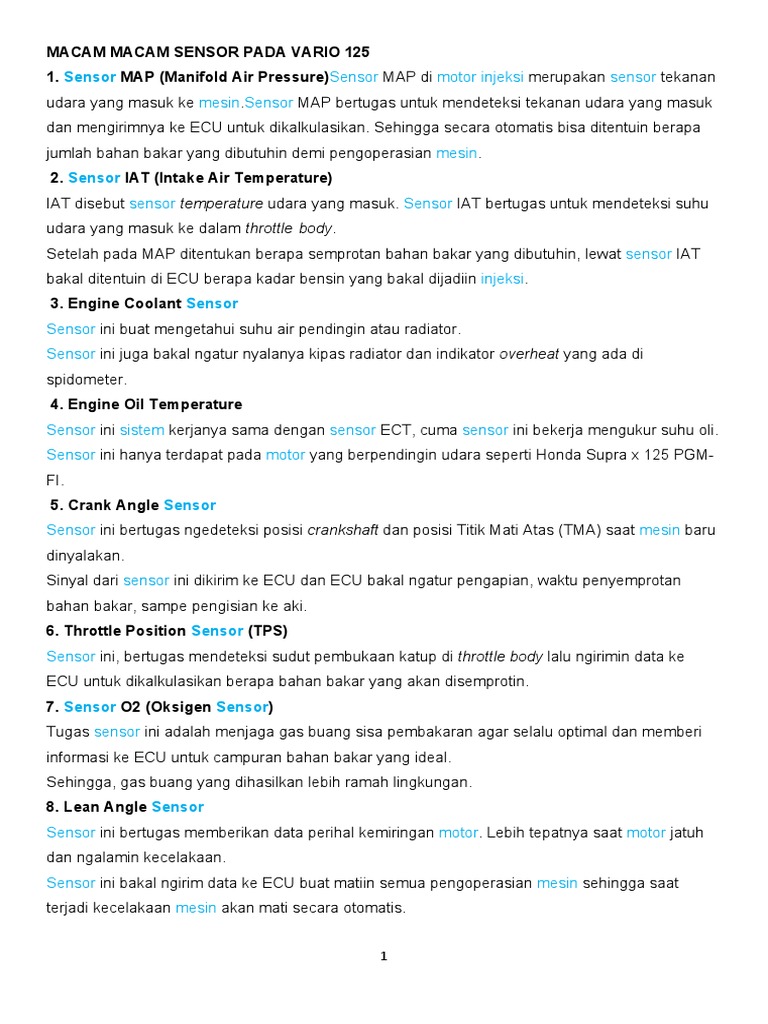 Macam Macam Sensor | PDF