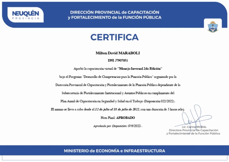 Manejo Invernal 2da Edición-Certificado de Aprobación 2646 | PDF ...