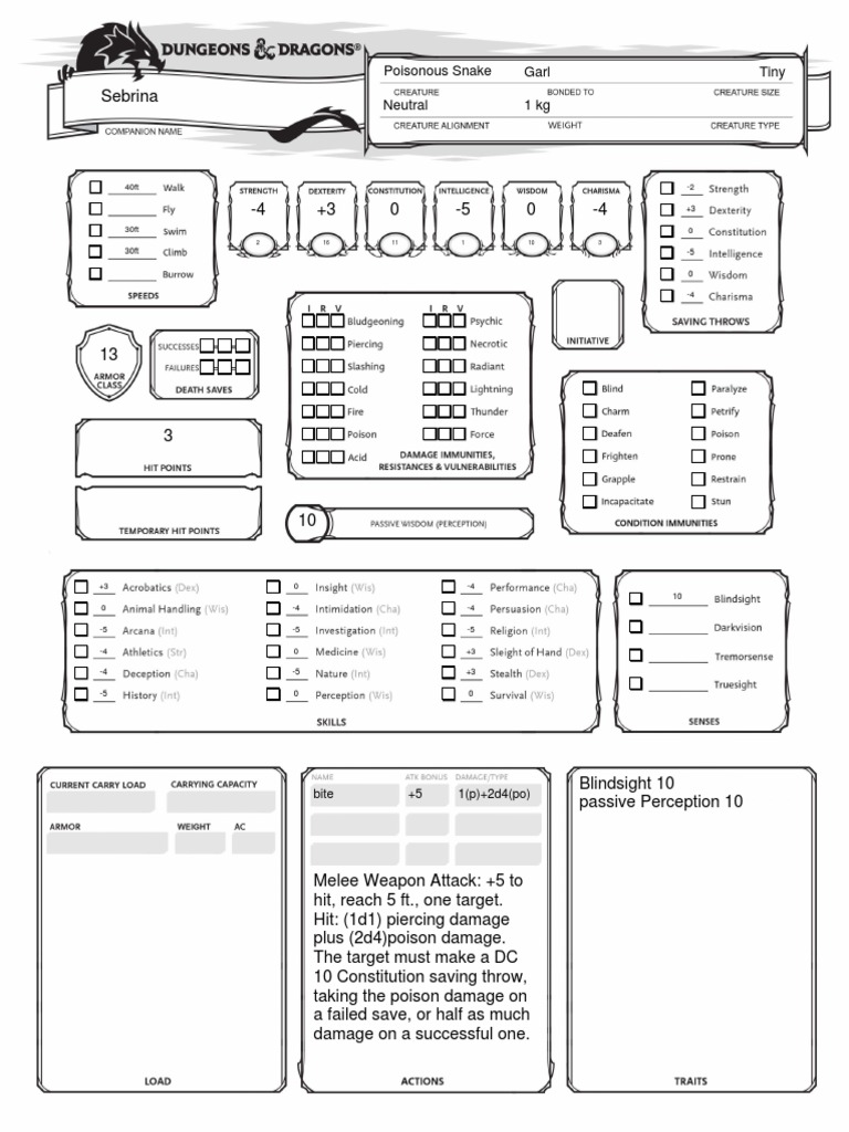 Familiar Snake | PDF