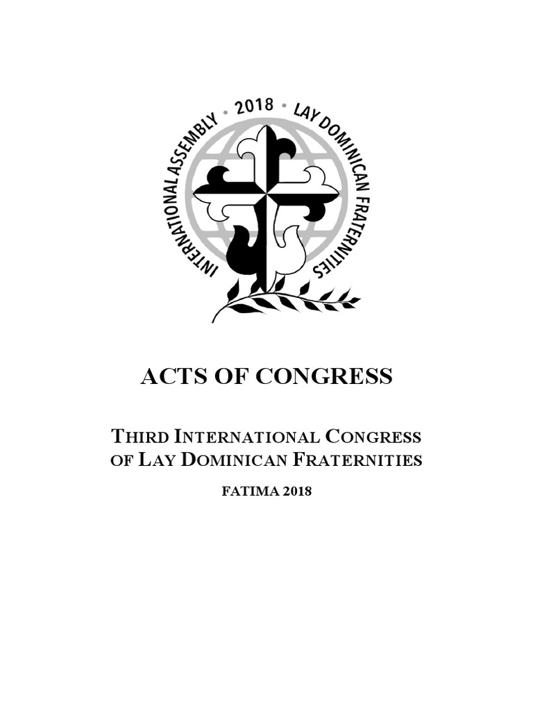 Acts of the Lay Dominican Congress 2018 | PDF | Dominican Order | Laity