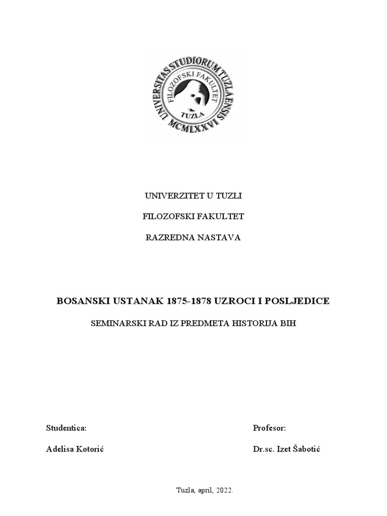 Bosanski Ustanak | PDF