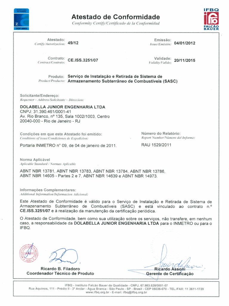 Abnt NBR 13781 Abnt NBR 13783 Abnt NBR 13784 Abnt NBR 13786 Abnt NBR ...