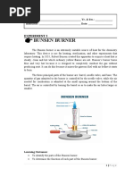 Labelling The Bunsen Burner Worksheet Support | PDF