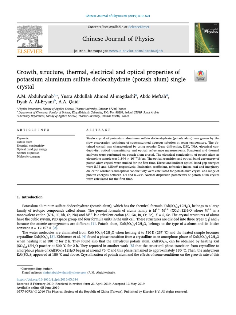 10 1016@j CJPH 2019 05 034 | Download Free PDF | Refractive Index ...