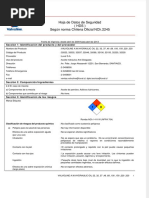 Hoja de Seguridad Valvoline Hydraulic Iso32 | PDF
