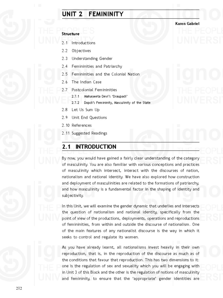 Feminity | PDF | Gender | Gender Studies