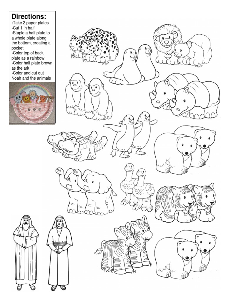 Noah and Animals Paper Plate PDF | PDF