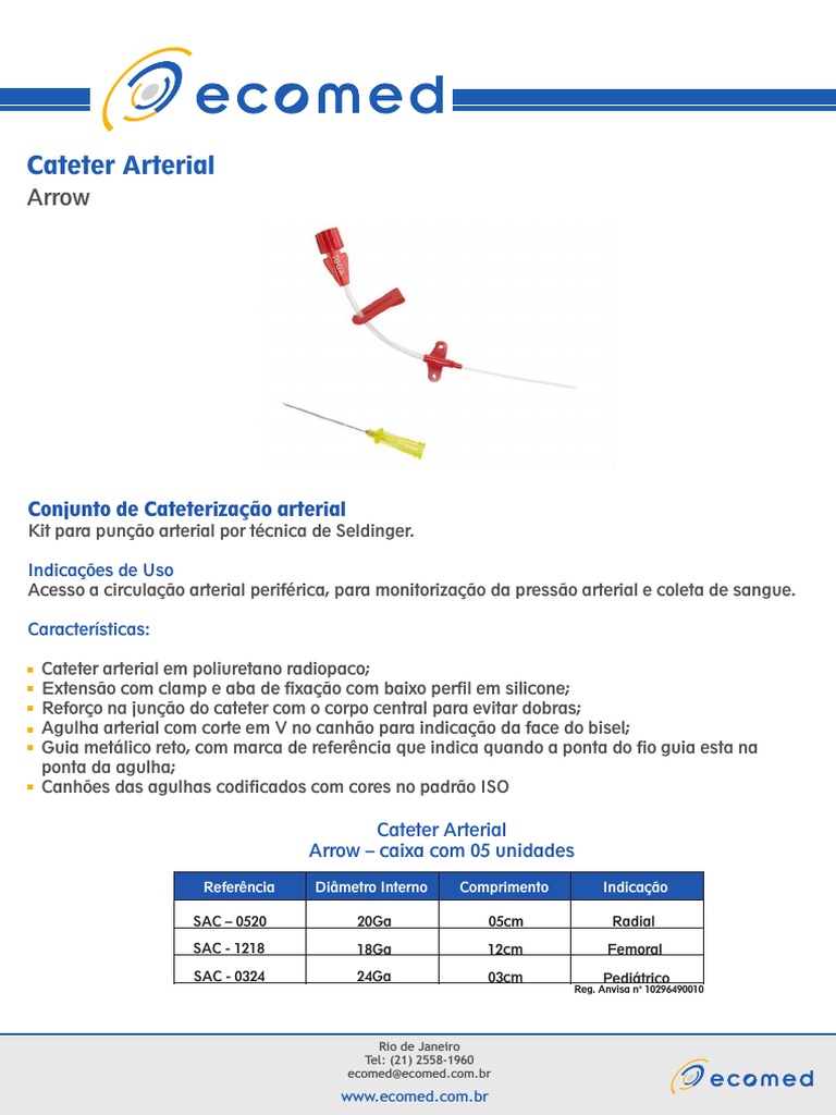 Cateter Arterial | PDF