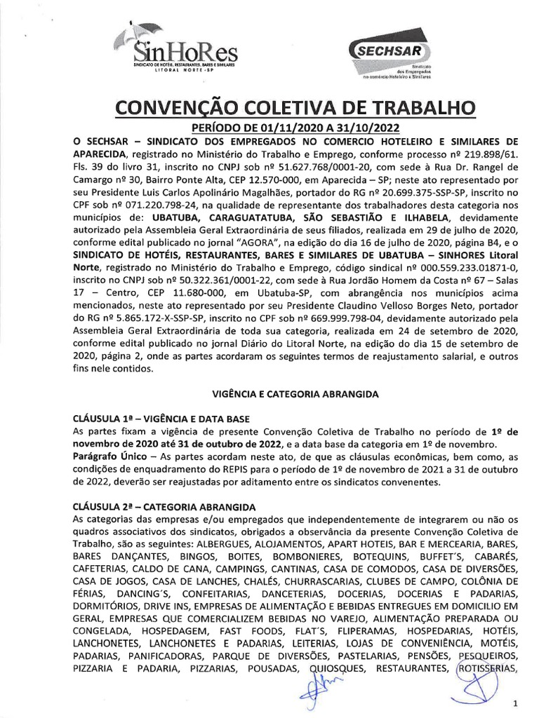 CCT - 2020-2022 | PDF | Hora extra | Expediente