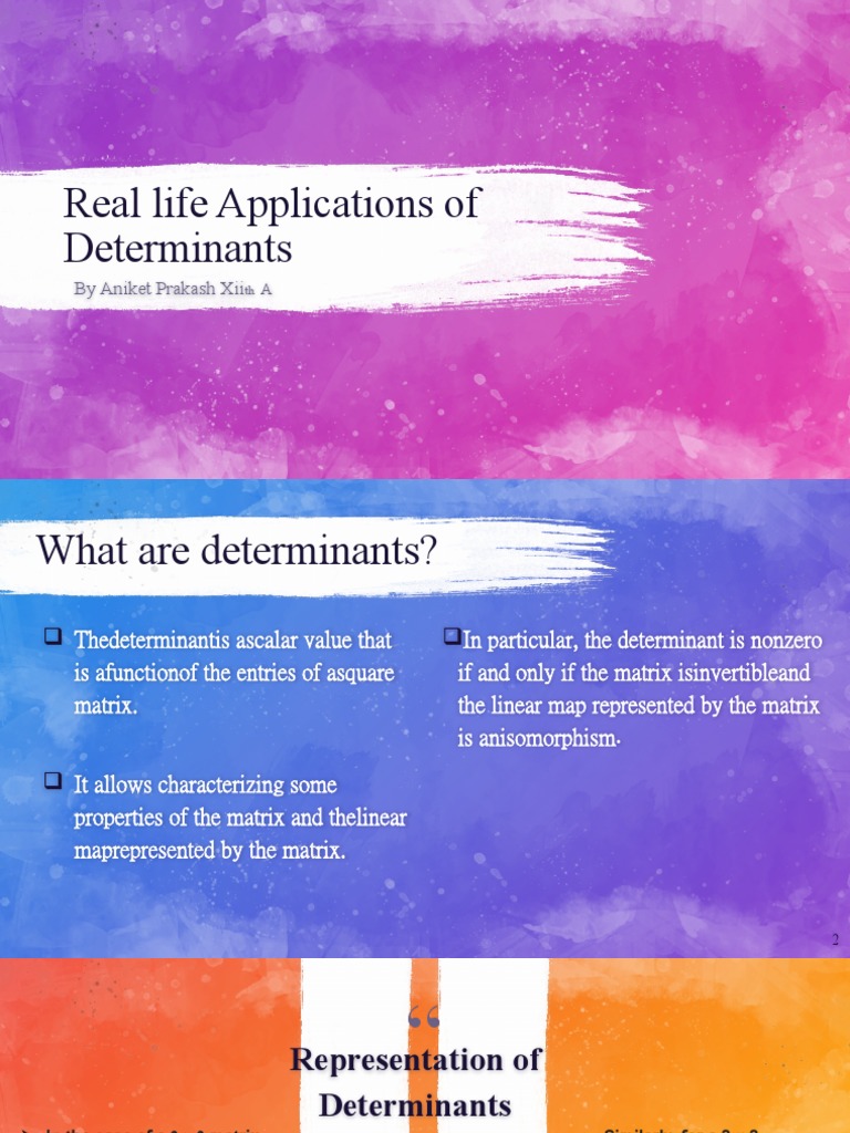 Aniket Prakash Maths PPT HW | PDF | Matrix (Mathematics) | Determinant