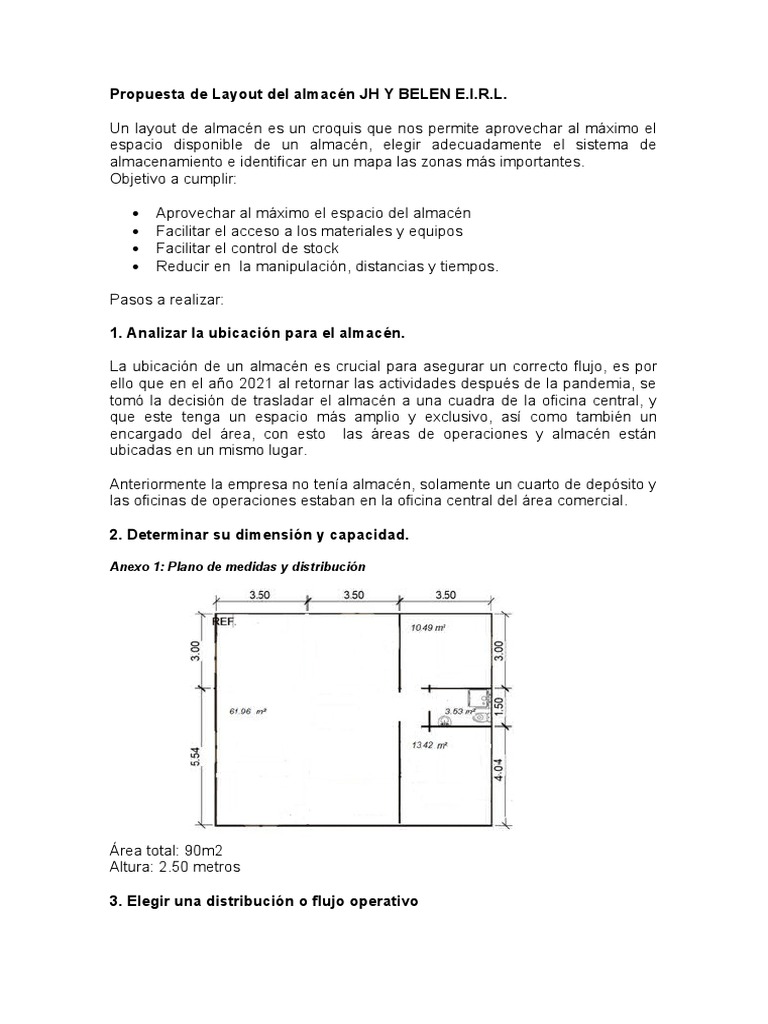 Creación Del Diseño de Layout Del Almacén JH Y BELEN E | PDF | Almacén ...
