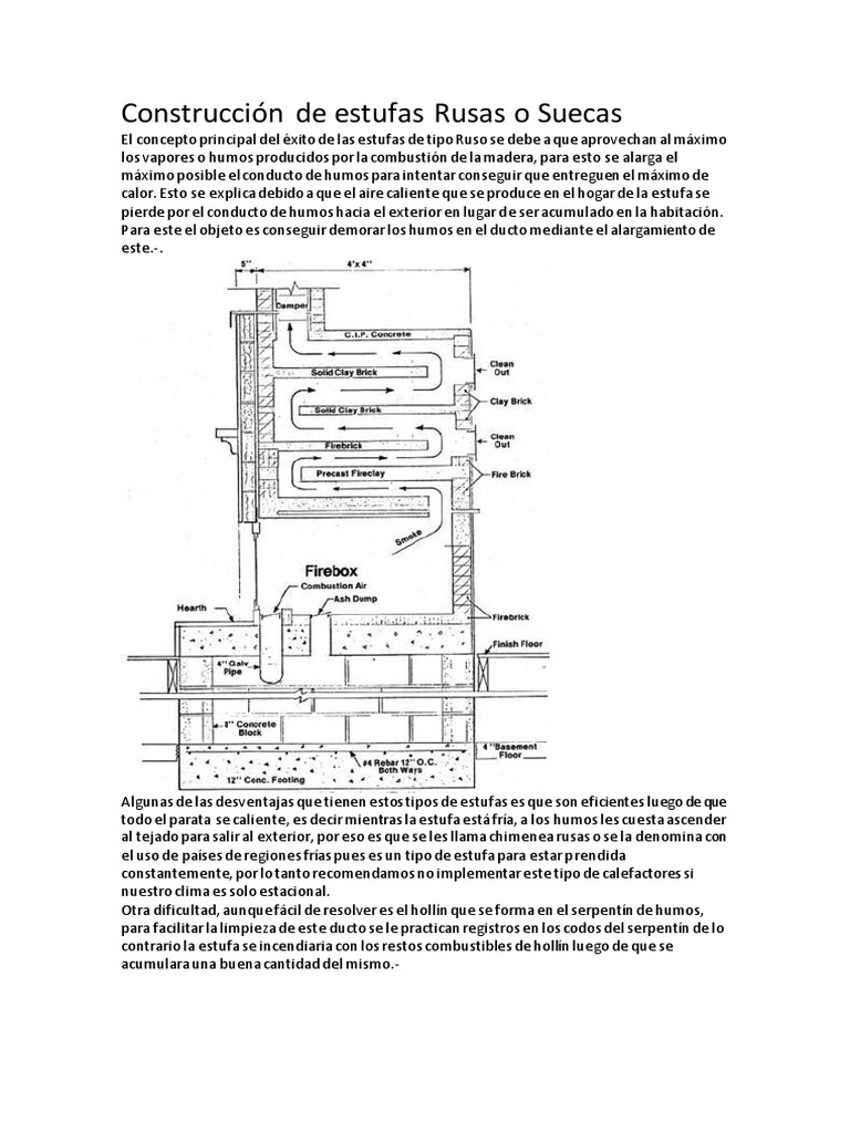 Construcción de Estufas Rusas o Suecas | PDF | Ingeniería de ...