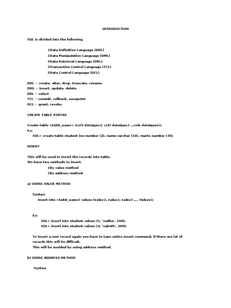 Best SQL - PLSQL Material | PDF | Logarithm | Databases