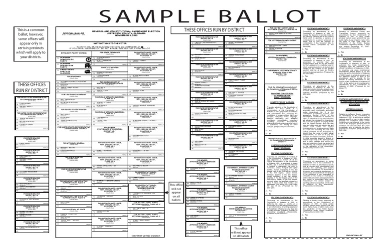 Jefferson County Sample Ballot 2022 General Election | PDF ...
