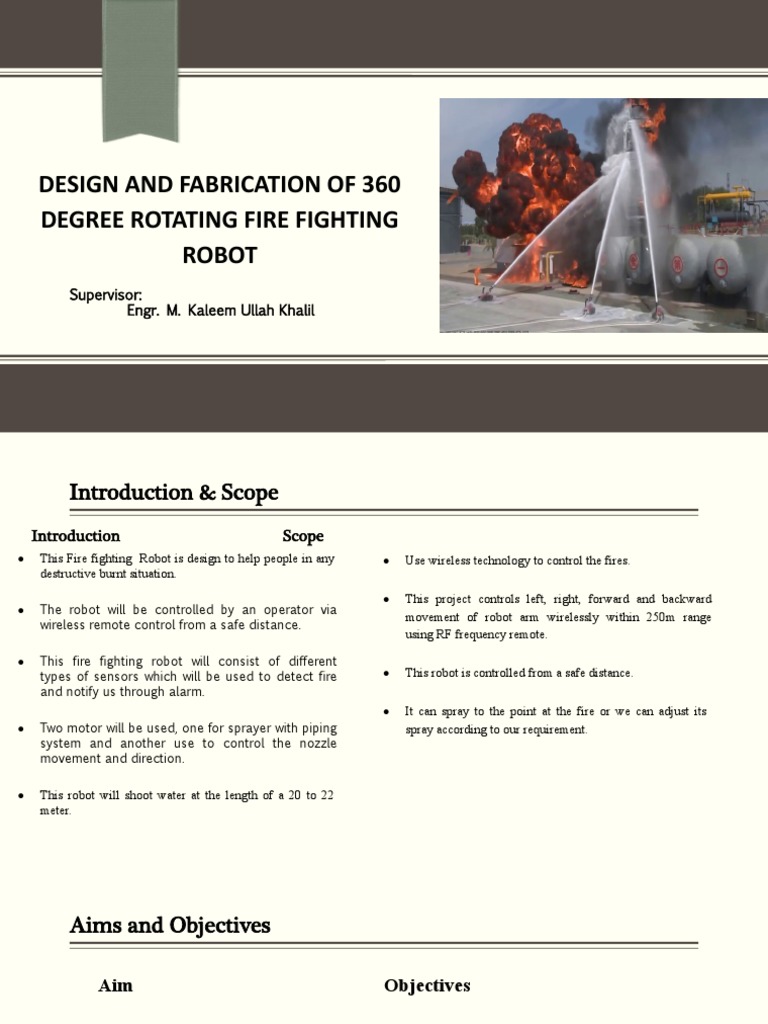 Design and Fabrication of 360 Degree Rotating Fire-1 | PDF ...