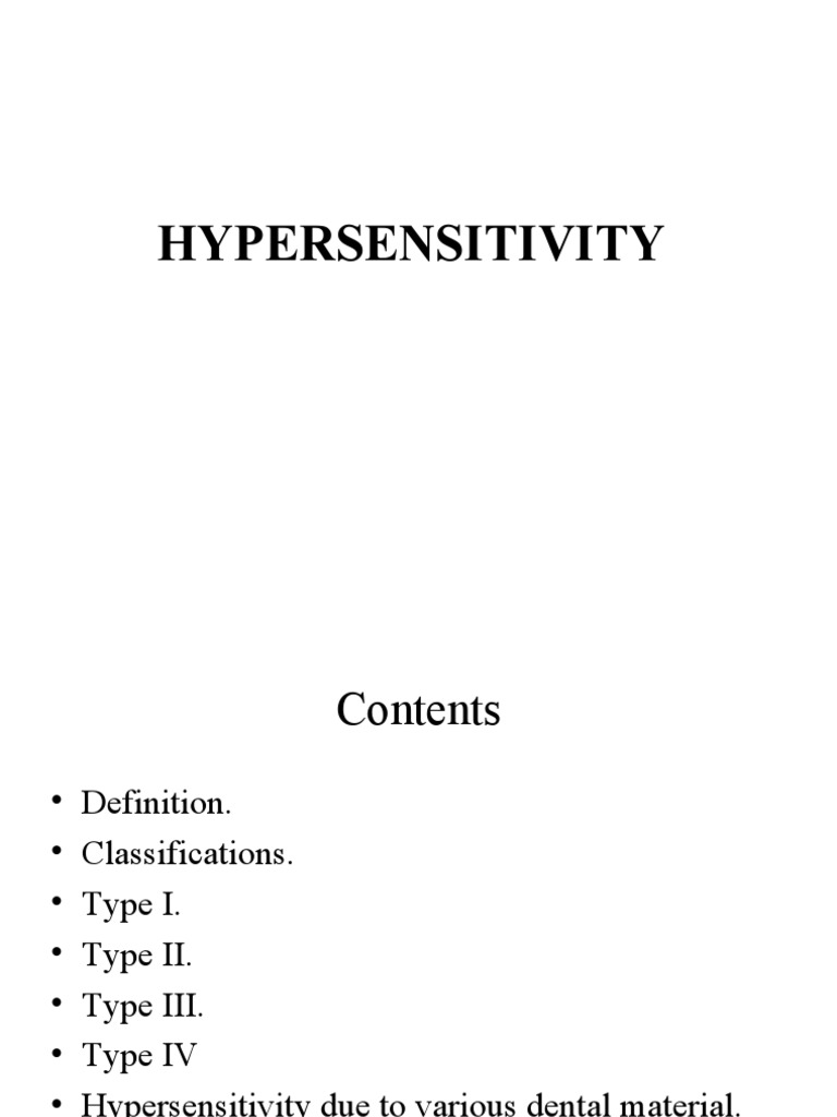 Hypersensitivity | PDF | Allergy | Immunology