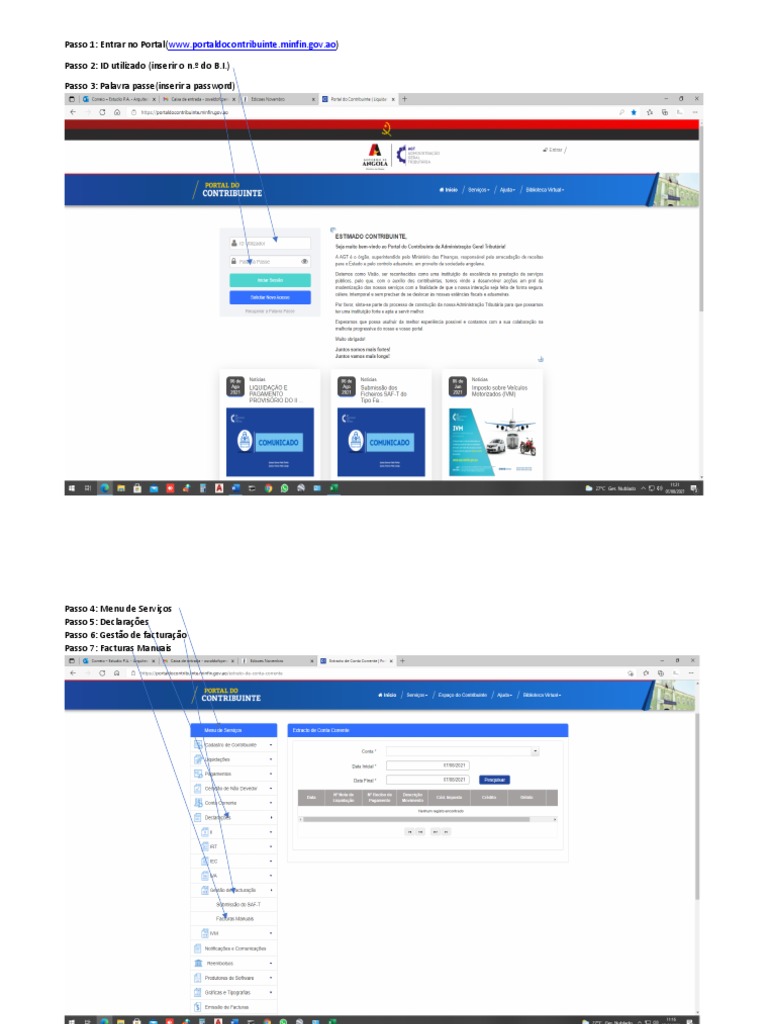 Manual - Emissão de Facturas - Portal Do Contribuinte | PDF