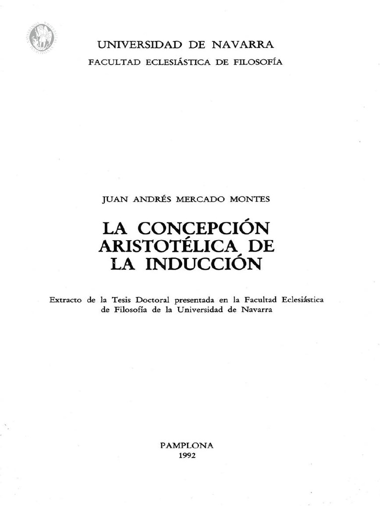 La Inducción - Aristóteles | PDF | Epistemología