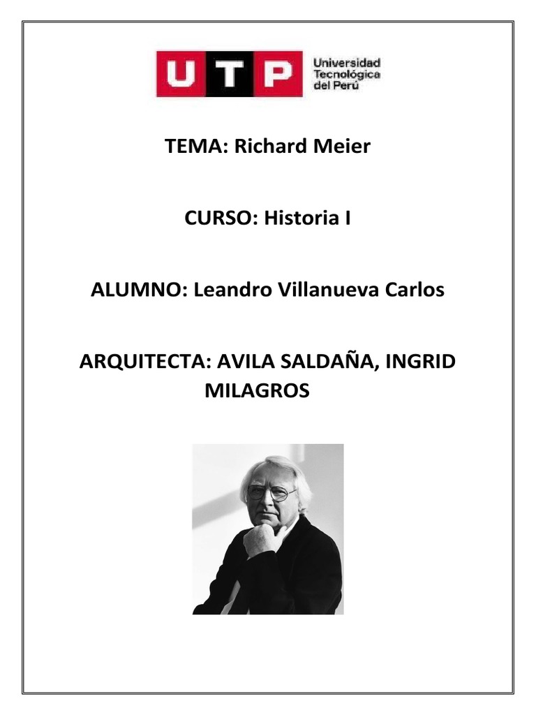 CASA SMITH Semana 11 Richard Meier | PDF | Sectores Economicos