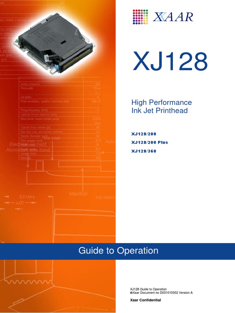 XAAR XJ128 PrintHead Ourdev 619324HXZTX0 | PDF | Electrostatic Discharge | Electrical Engineering