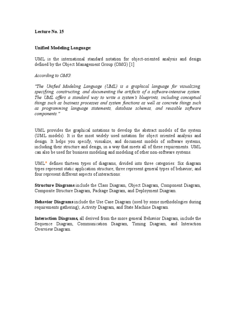 Lecture 15 Addendum | Download Free PDF | Unified Modeling Language ...