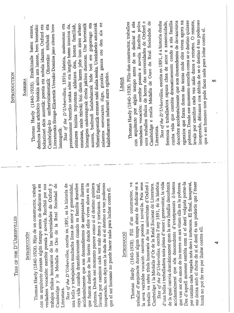 Tess of The Durbervilles | PDF