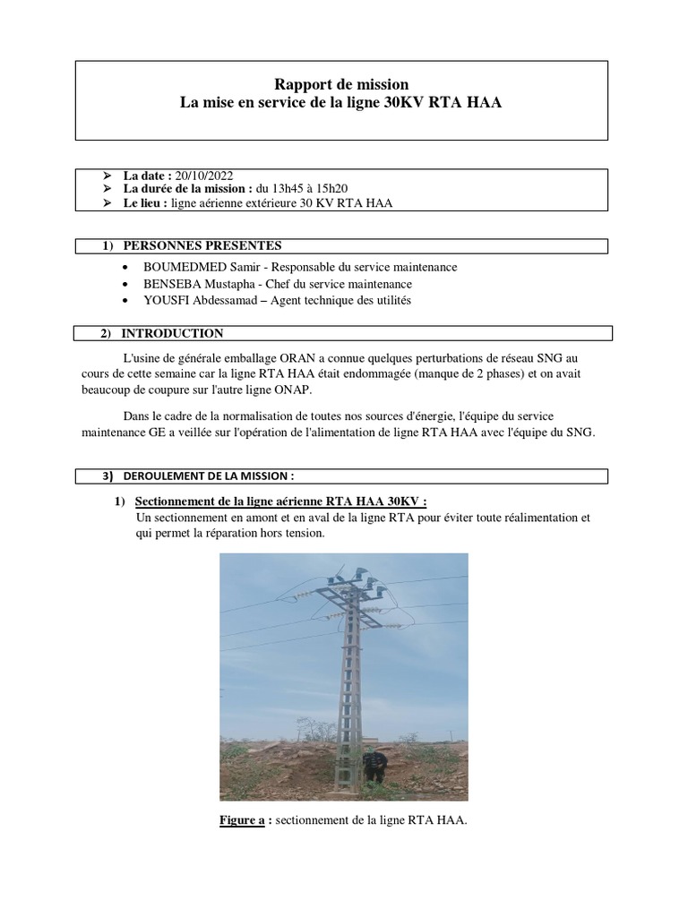 Rapport de Mission | PDF