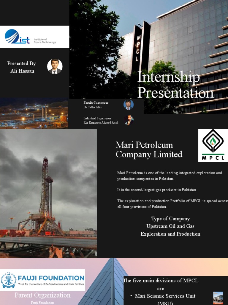 Mari Petroleum Internship Overview | PDF | Drilling Rig | Drilling