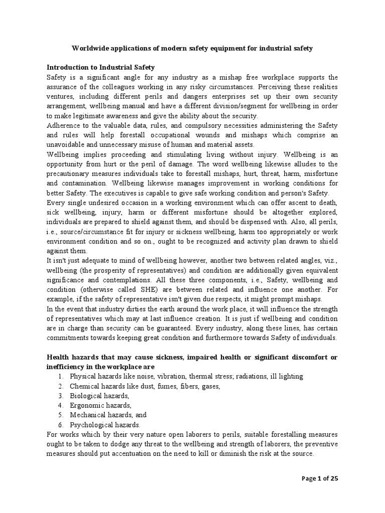 Industrial Safety Essentials | PDF | Personal Protective Equipment | Safety