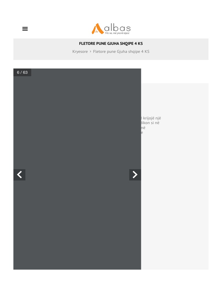 Fletore Pune Gjuha Shqipe 4 KS - Shtëpia Botuese Albas | PDF