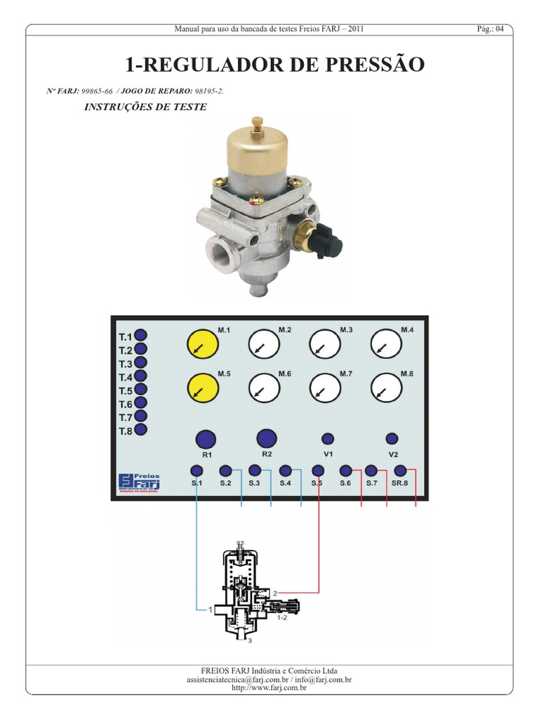 1-Regulador de Pressão - Freios Farj | PDF | Pressão | Parafuso