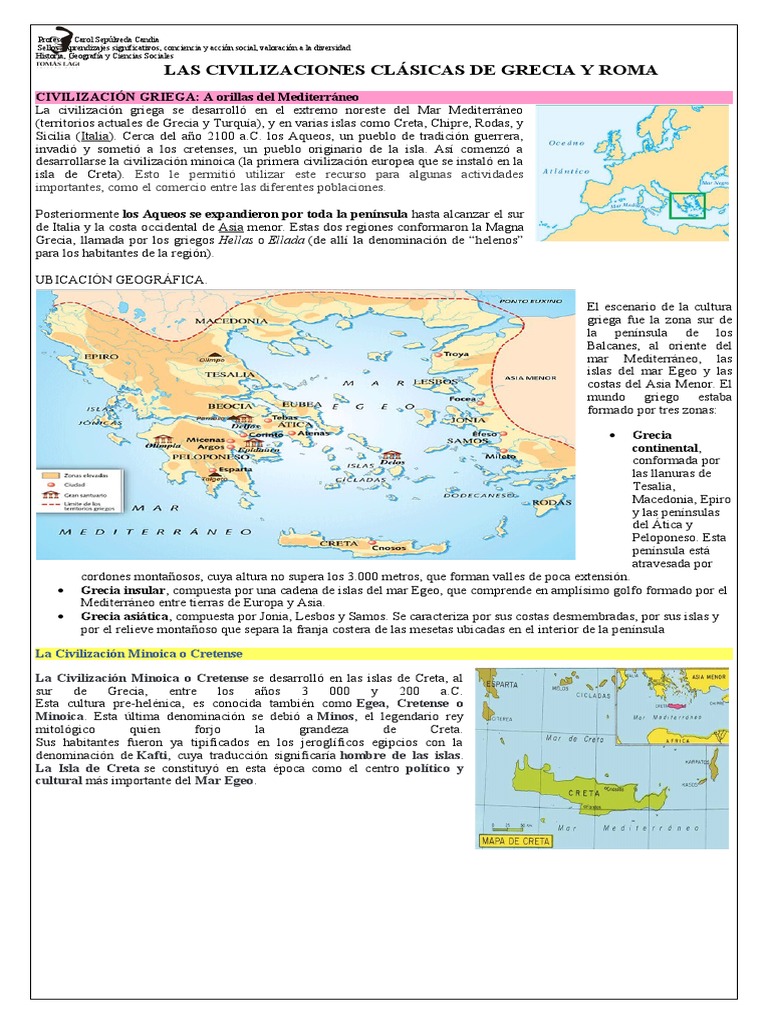 TALLER 11 Civilizacion de Grecia y Roma | PDF | Antigua Grecia ...