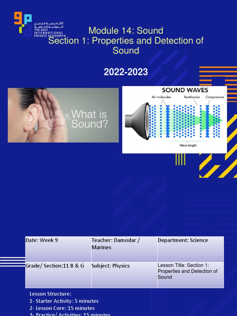 Properties and Detection of Sound | PDF | Sound | Decibel
