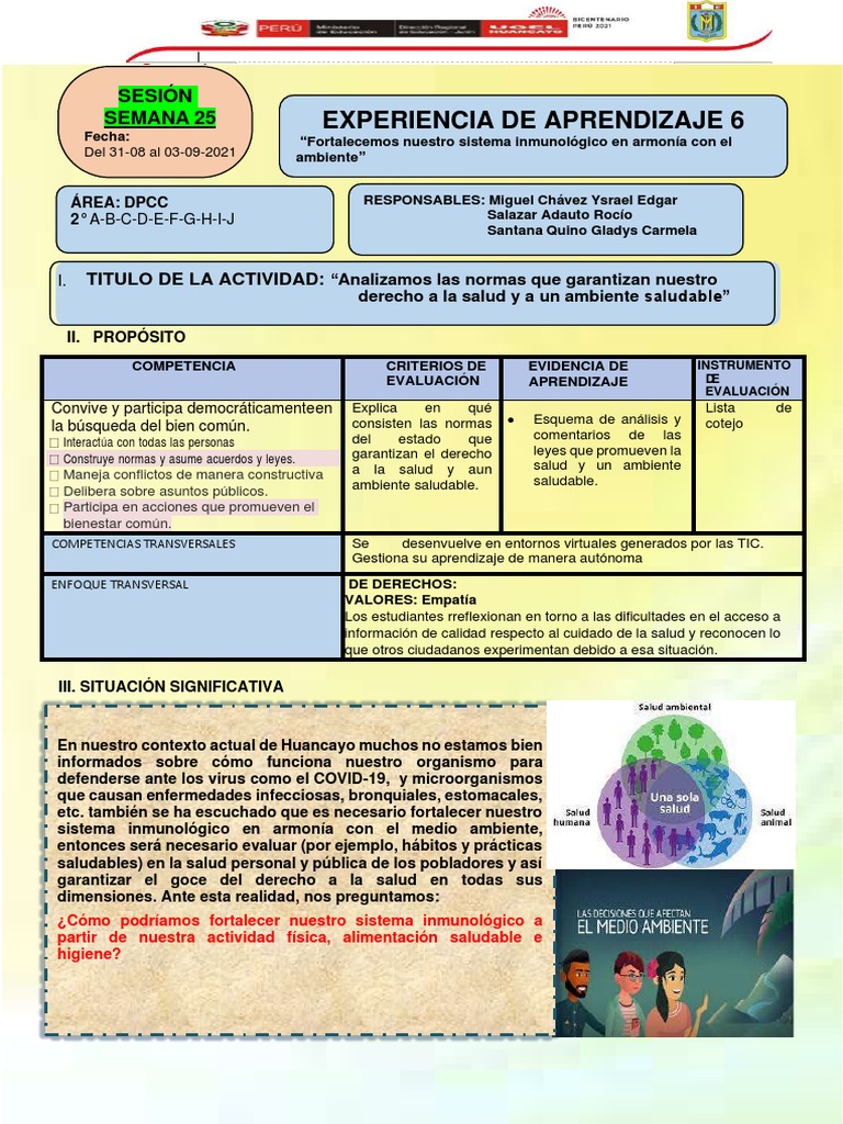 Semana 25-Dpcc-Segundo | PDF | Ciencias de la Salud
